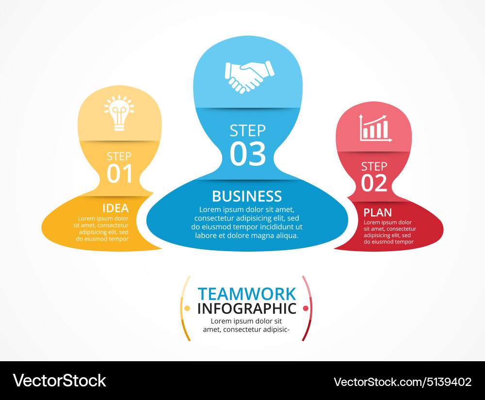 Social infographic template for diagram Royalty Free Vector