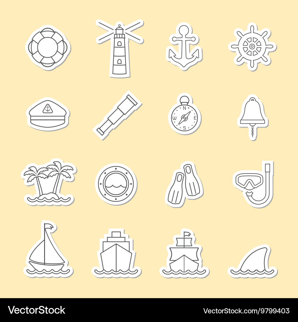 Marine and nautical icon Royalty Free Vector Image