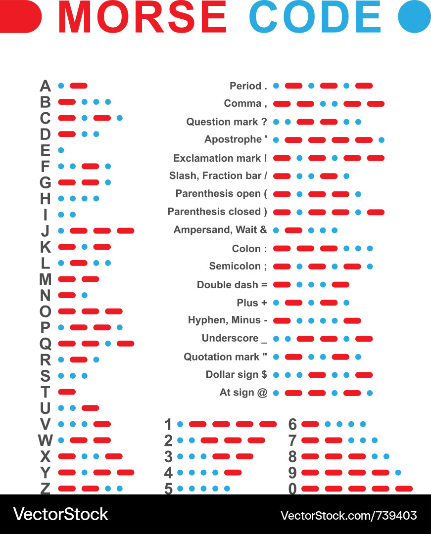 Morse Code Transmission Royalty Free Vector Image