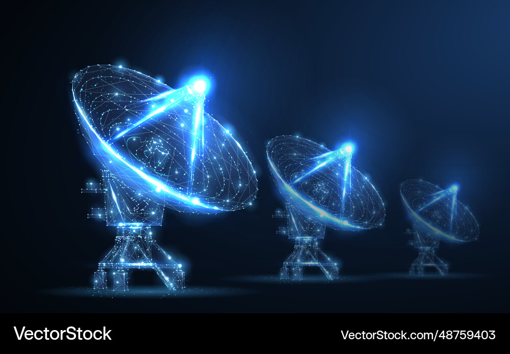Satellite Antenna - 3D Abstract Royalty Free Vector Image