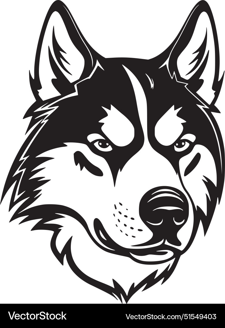 Siberian husky - high quality logo ideal Vector Image