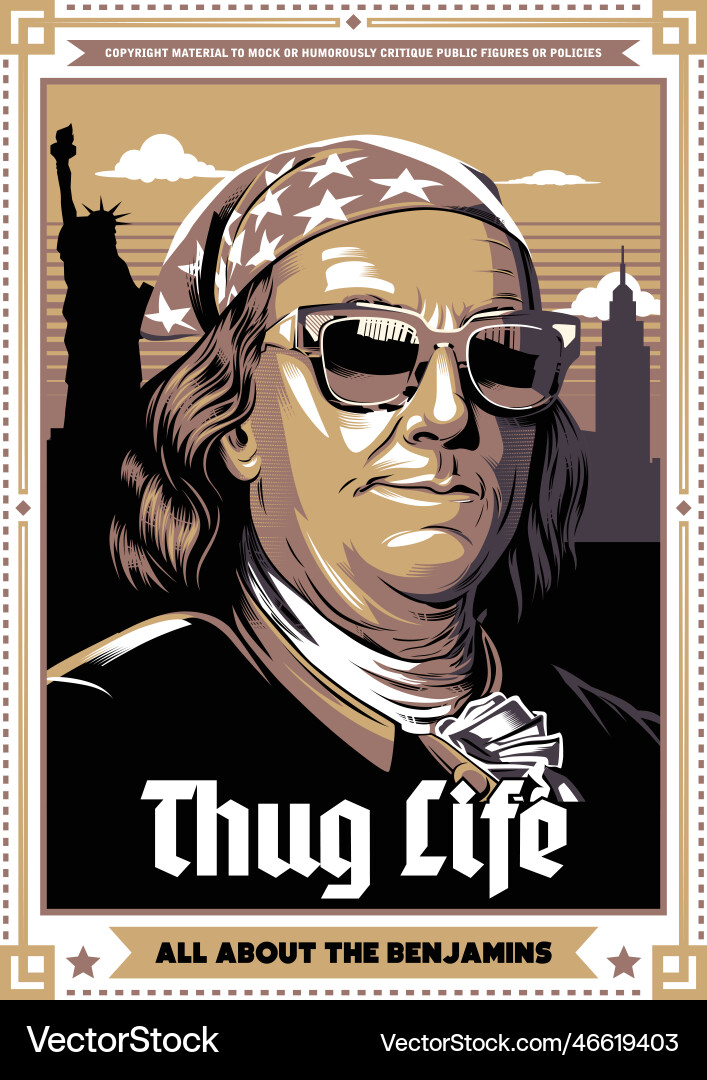 Thug Life - Iconic Art Royalty Free Vector Image