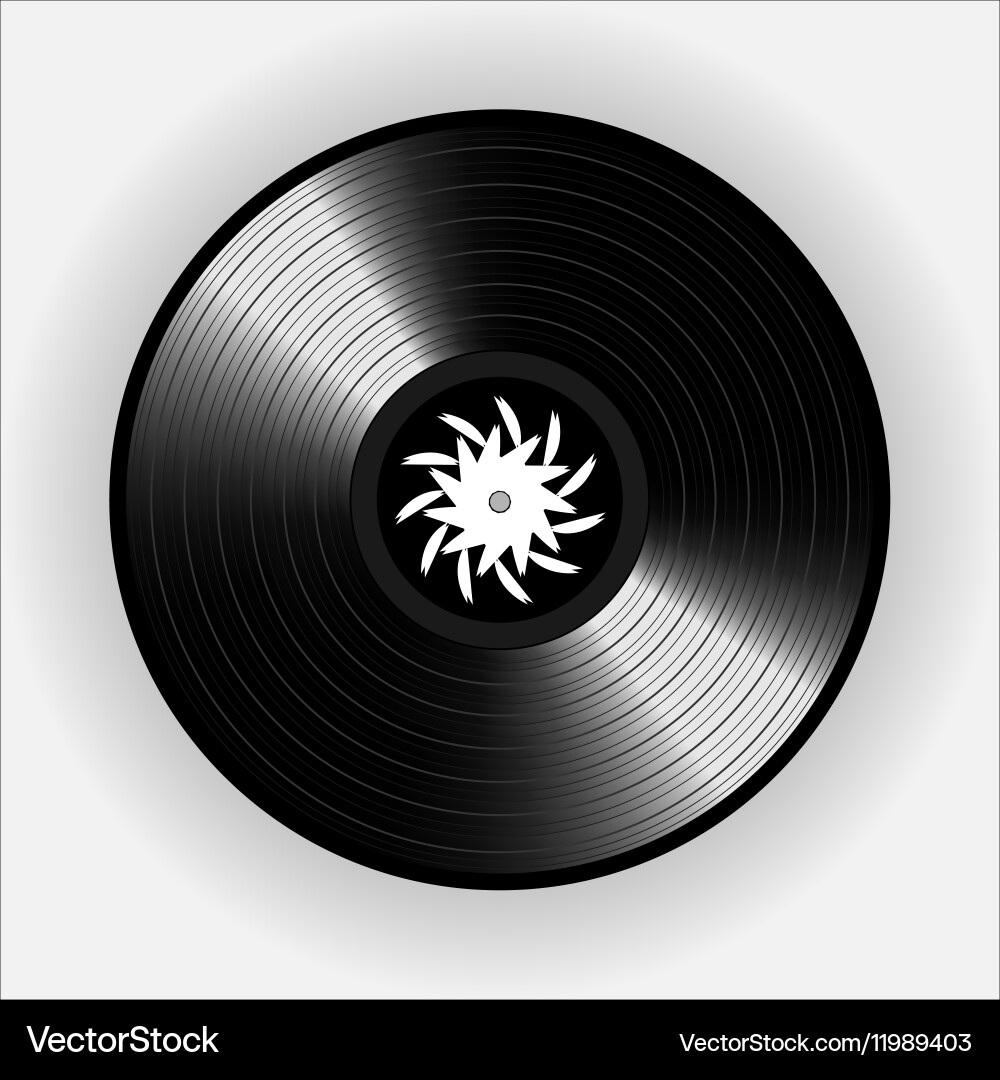 Vinyl records realistic design old Royalty Free Vector Image