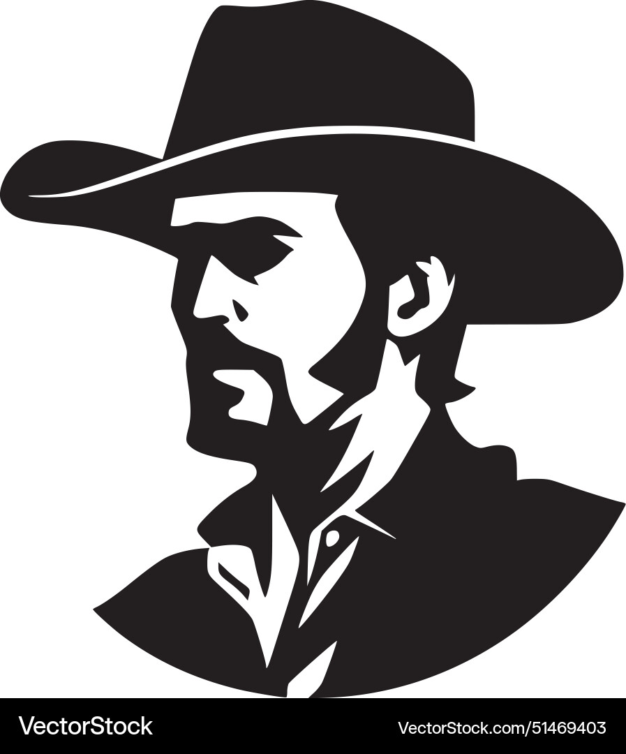 Western - black and white Royalty Free Vector Image