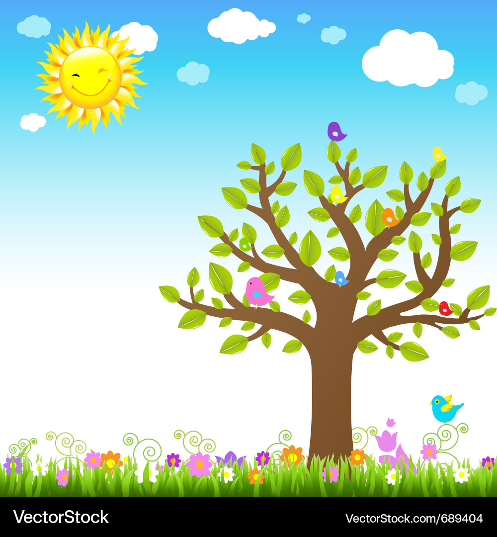 Cartoon landscape Royalty Free Vector Image - VectorStock