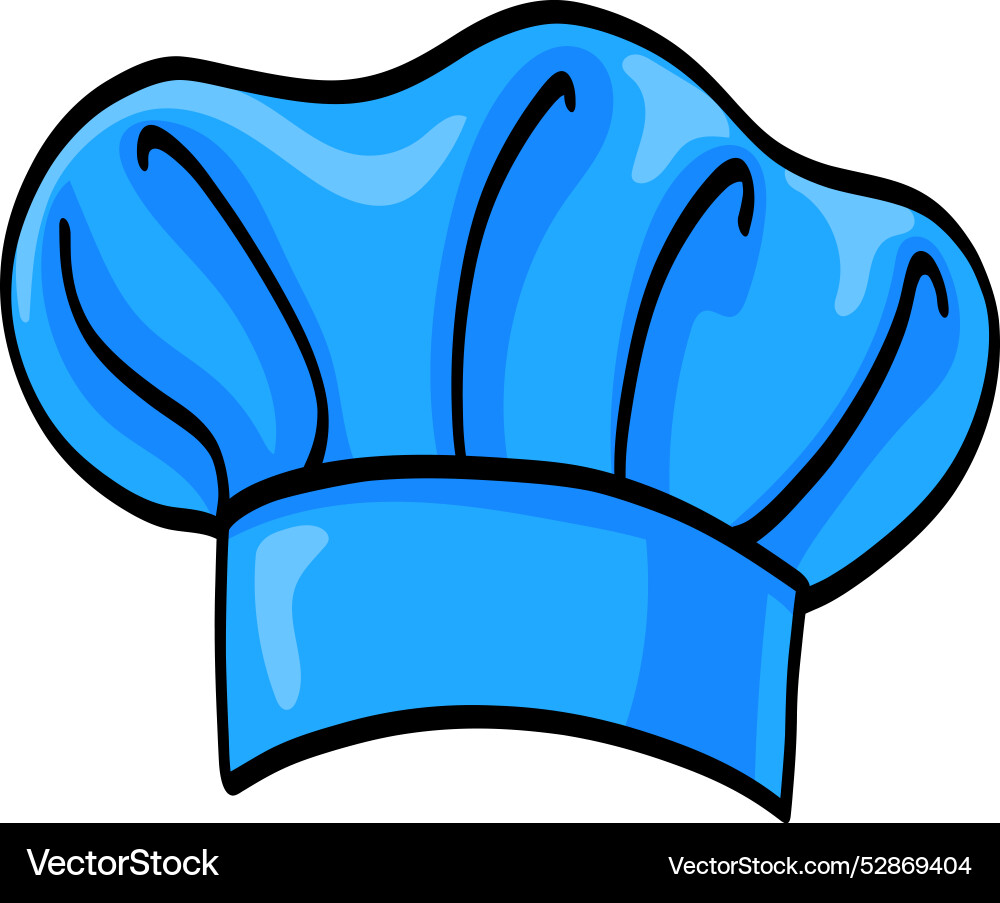 Chef Hut Mütze blau Lizenzfreies Vektorbild