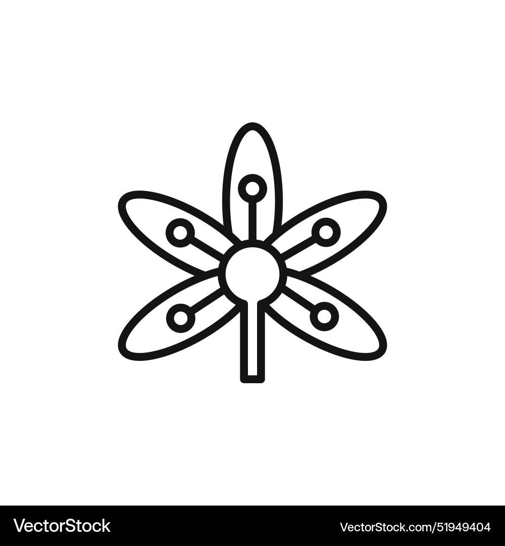 Crocus logo sign outline Royalty Free Vector Image