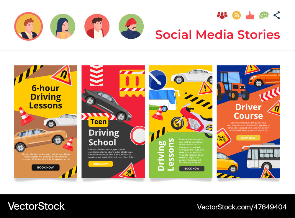 Driving course for learning drive car landing page