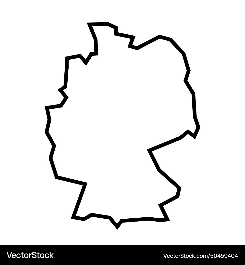 Germany country map thick outline icon Royalty Free Vector