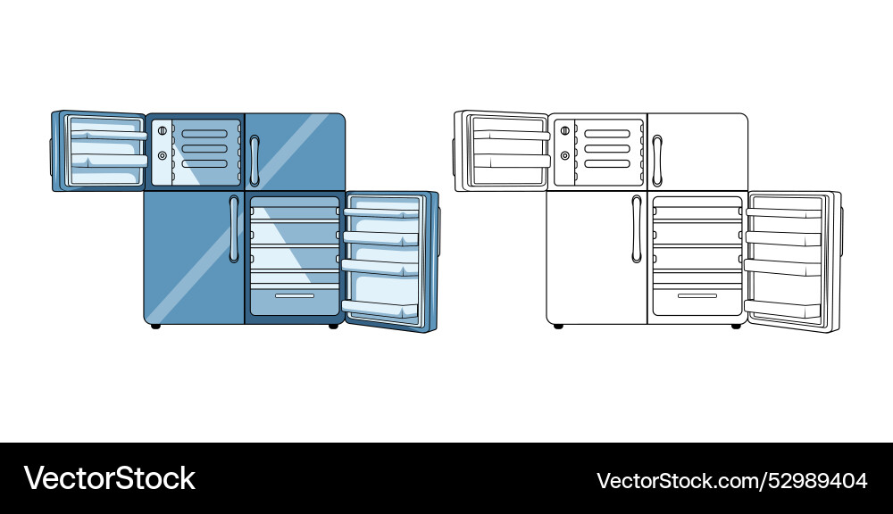 Refrigerator cartoon design Royalty Free Vector Image