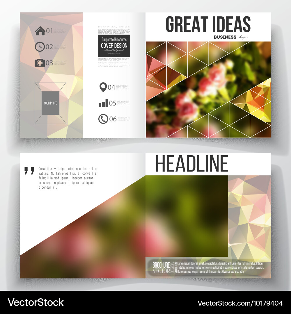 Set annual report business templates Royalty Free Vector