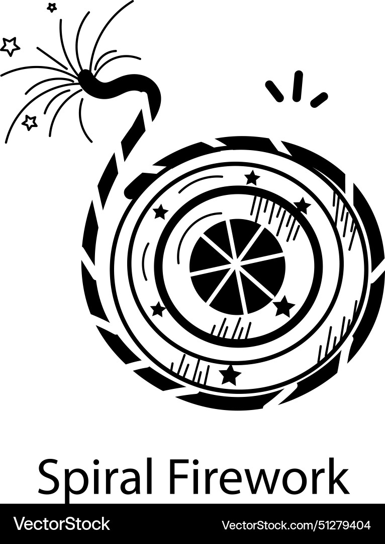 Spiral firework Royalty Free Vector Image - VectorStock