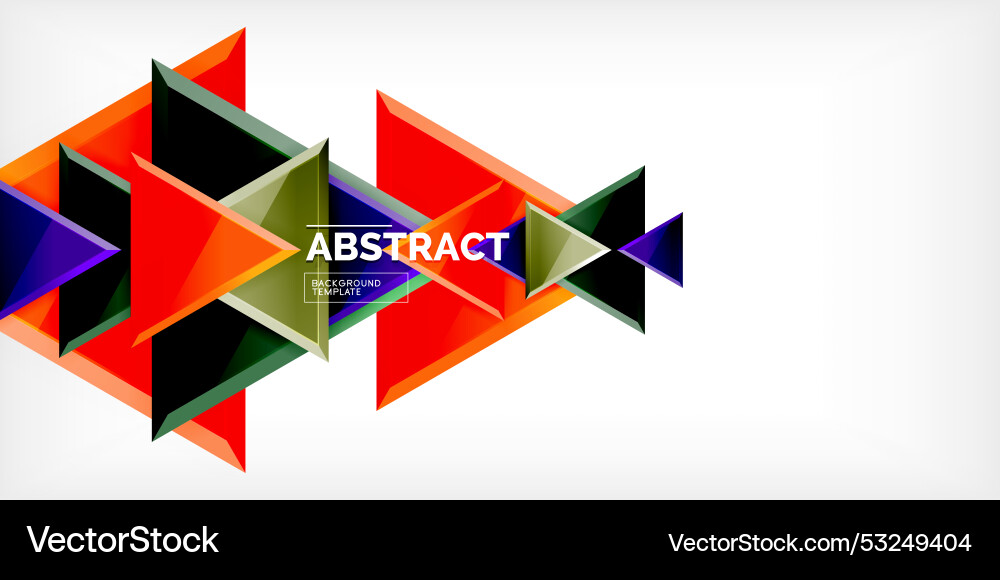 Triangle glass shapes geometric abstract Vector Image