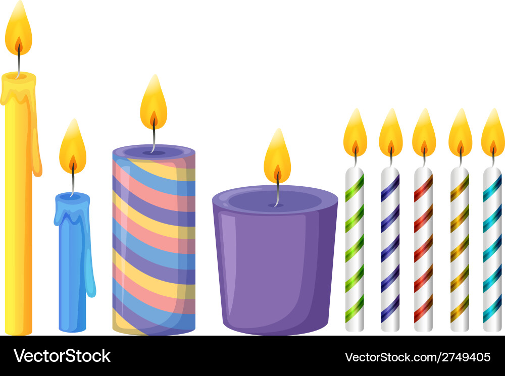 Candles Royalty Free Vector Image - VectorStock