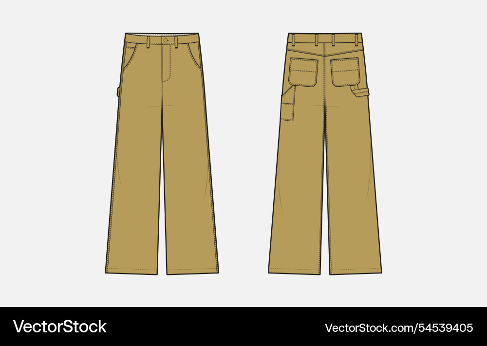 Carpenter pants sketch Royalty Free Vector Image