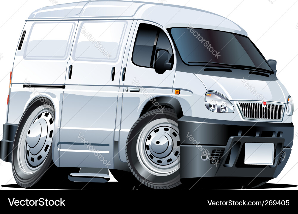 Cartoon van Royalty Free Vector Image - VectorStock