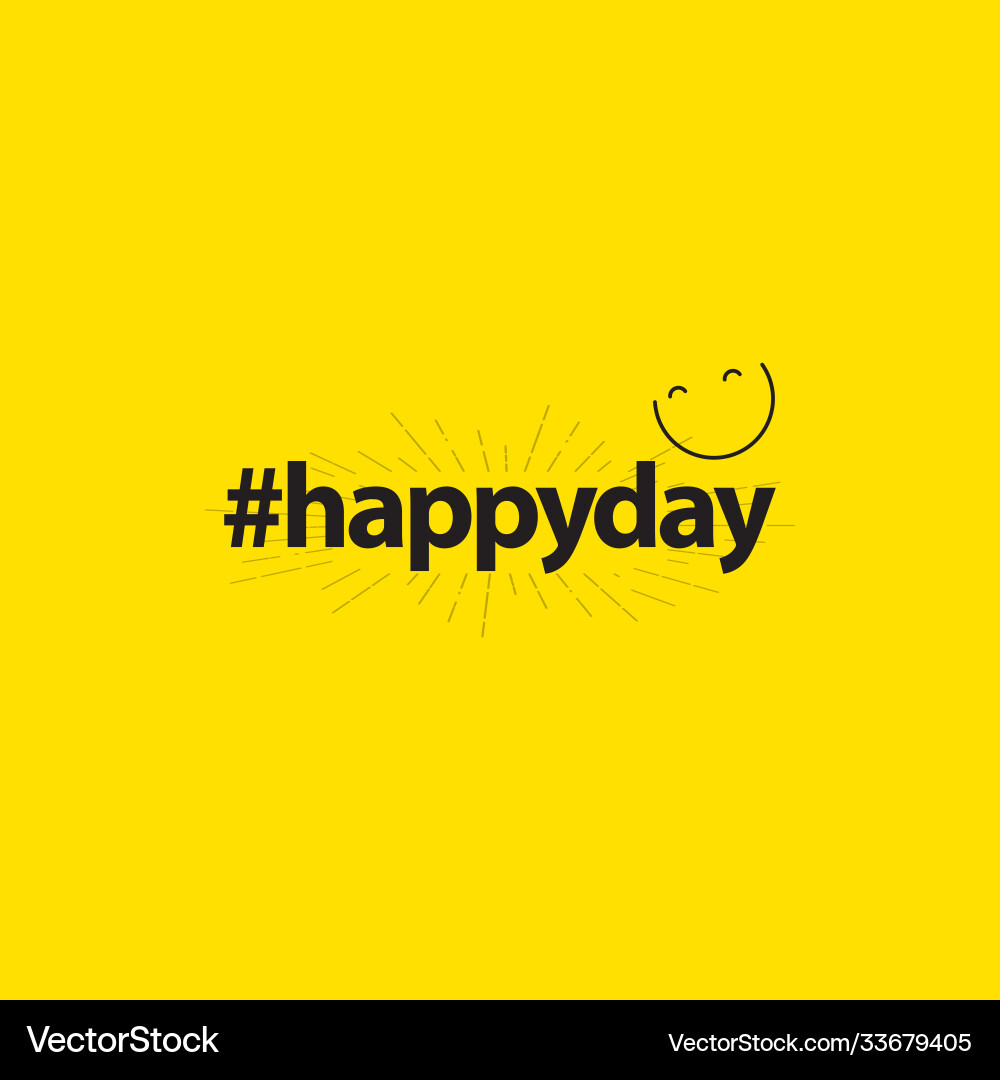 Happy day template design – Free Vector | VectorStock