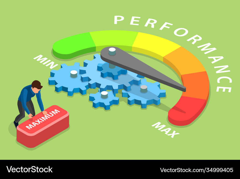 Performance Management - Isometric Royalty Free Vector Image