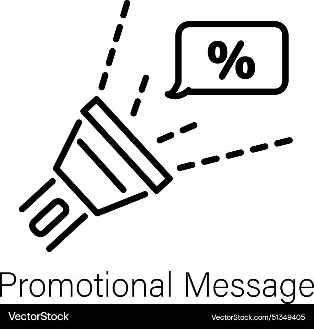 Promotional message Royalty Free Vector Image - VectorStock