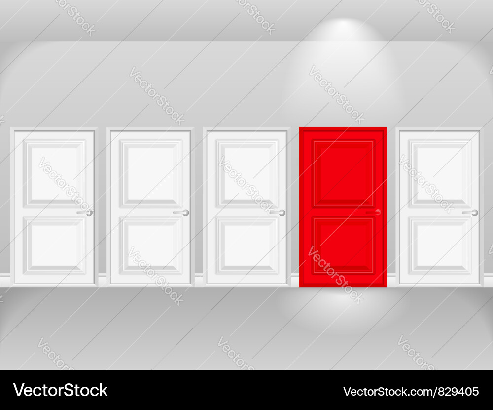 Red door Royalty Free Vector Image - VectorStock