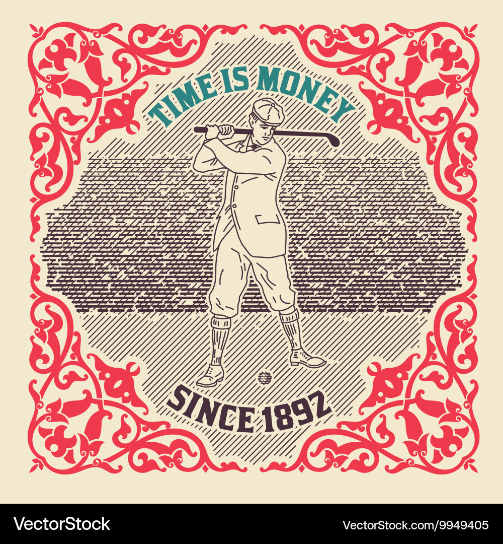 Vintage Golf Label - Retro Style Royalty Free Vector Image