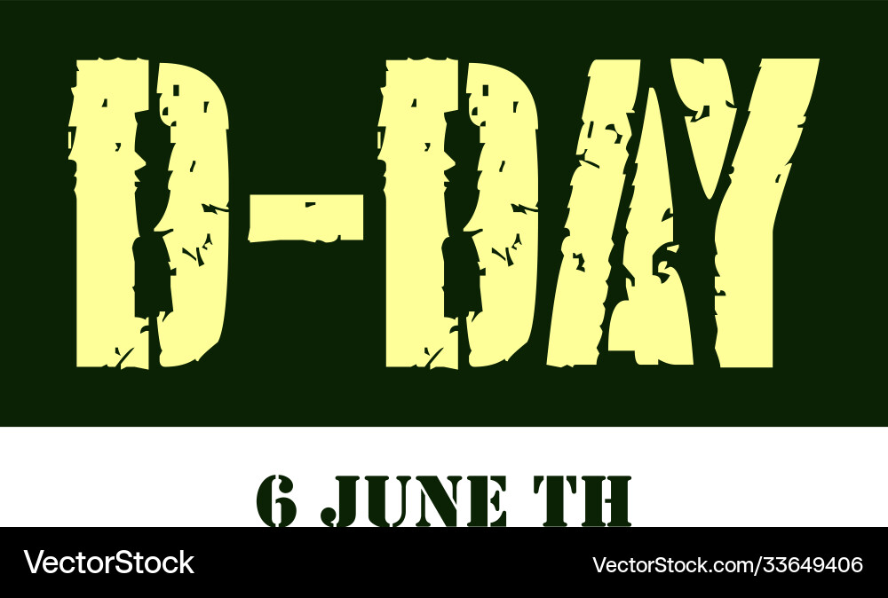 D-day logo template design Royalty Free Vector Image