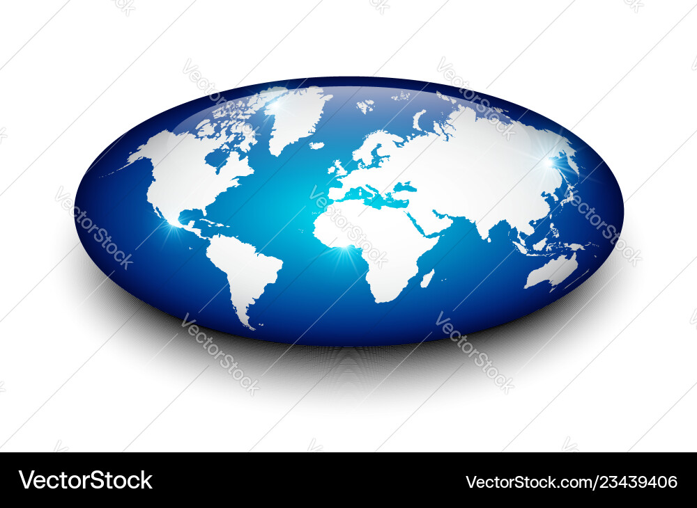 Earth map on marble isolated Royalty Free Vector Image
