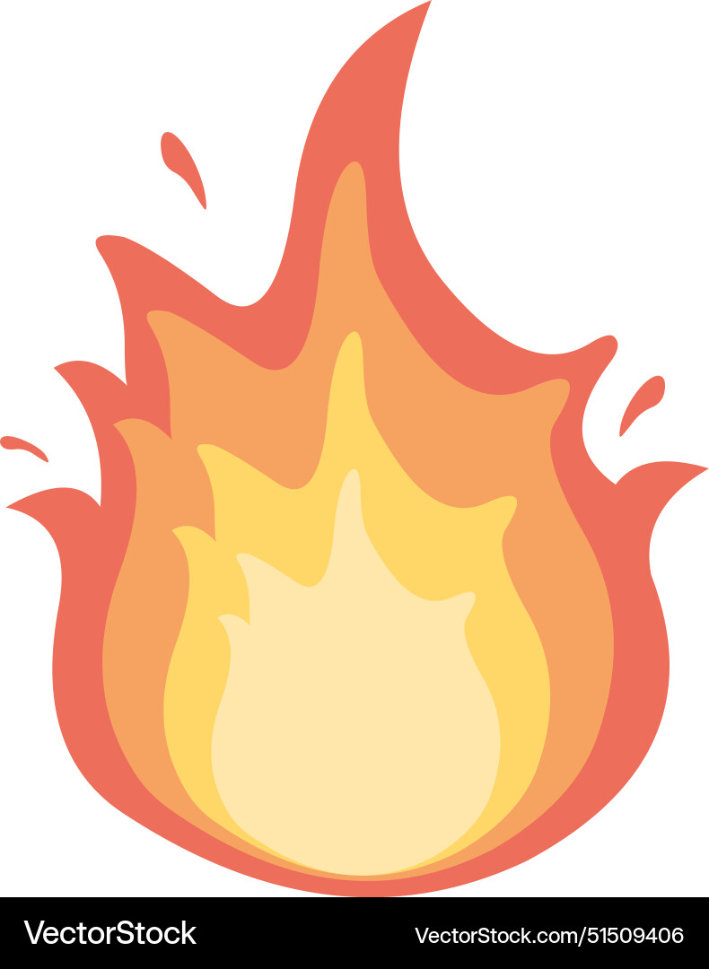 Fire flame cartoon Royalty Free Vector Image - VectorStock