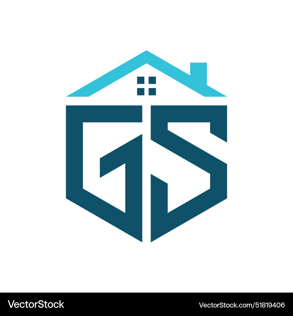 Gs house logo design template letter Royalty Free Vector