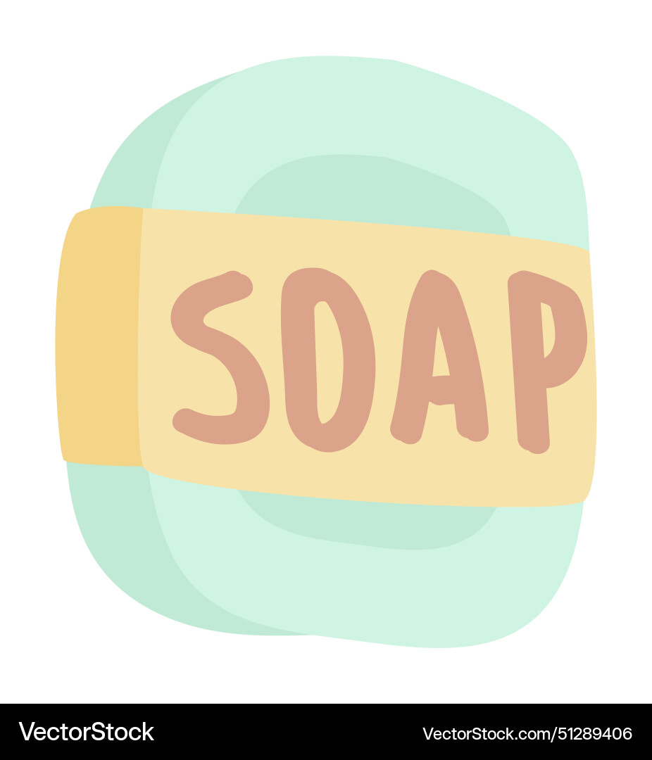 Handmade soap bar in flat design natural organic Vector Image