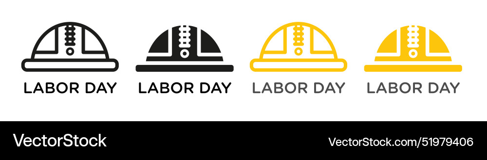 Labor day icon with celebratory work symbols Vector Image