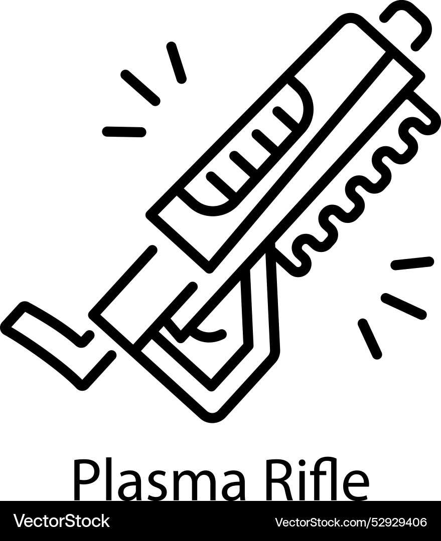 Plasma rifle Royalty Free Vector Image - VectorStock