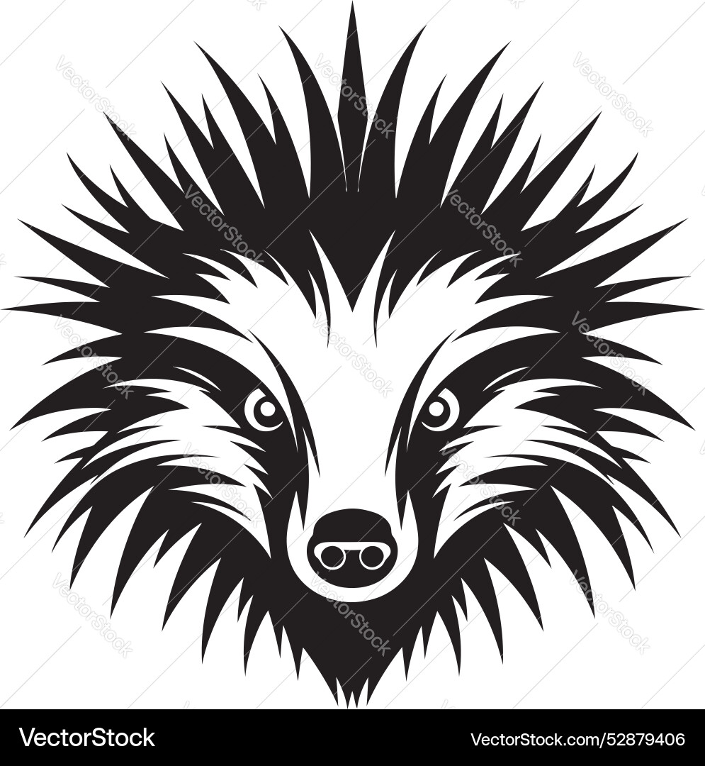 Porcupine quill luxury mark spike Royalty Free Vector Image