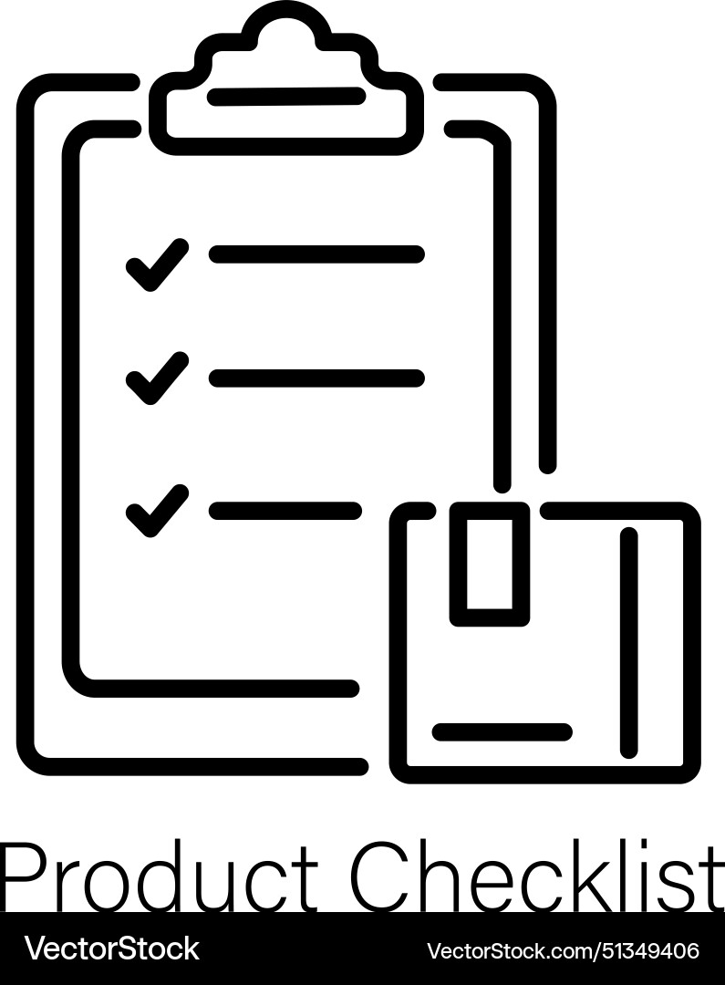 Product checklist Royalty Free Vector Image - VectorStock