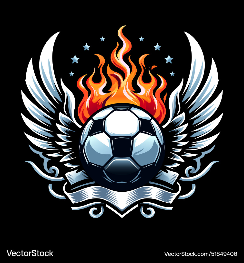 Soccer flame badge Vector Images & Graphics for Commercial Use ...