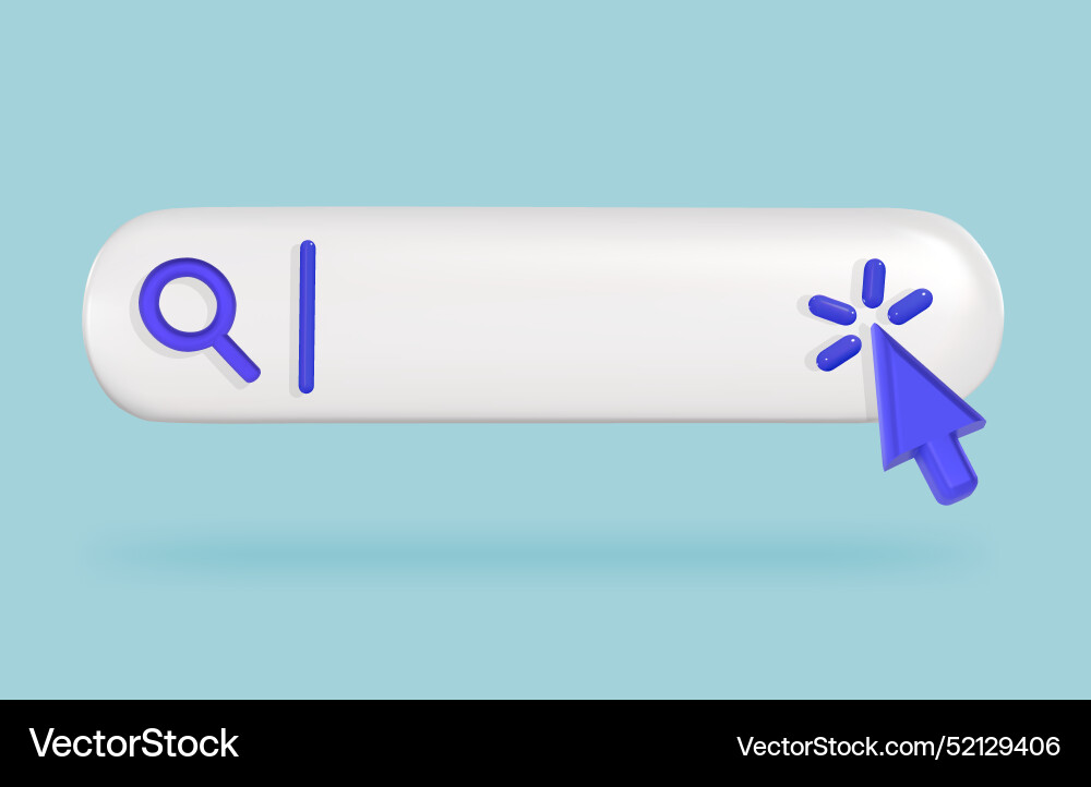 Web search magnifying glass icon and clicking Vector Image