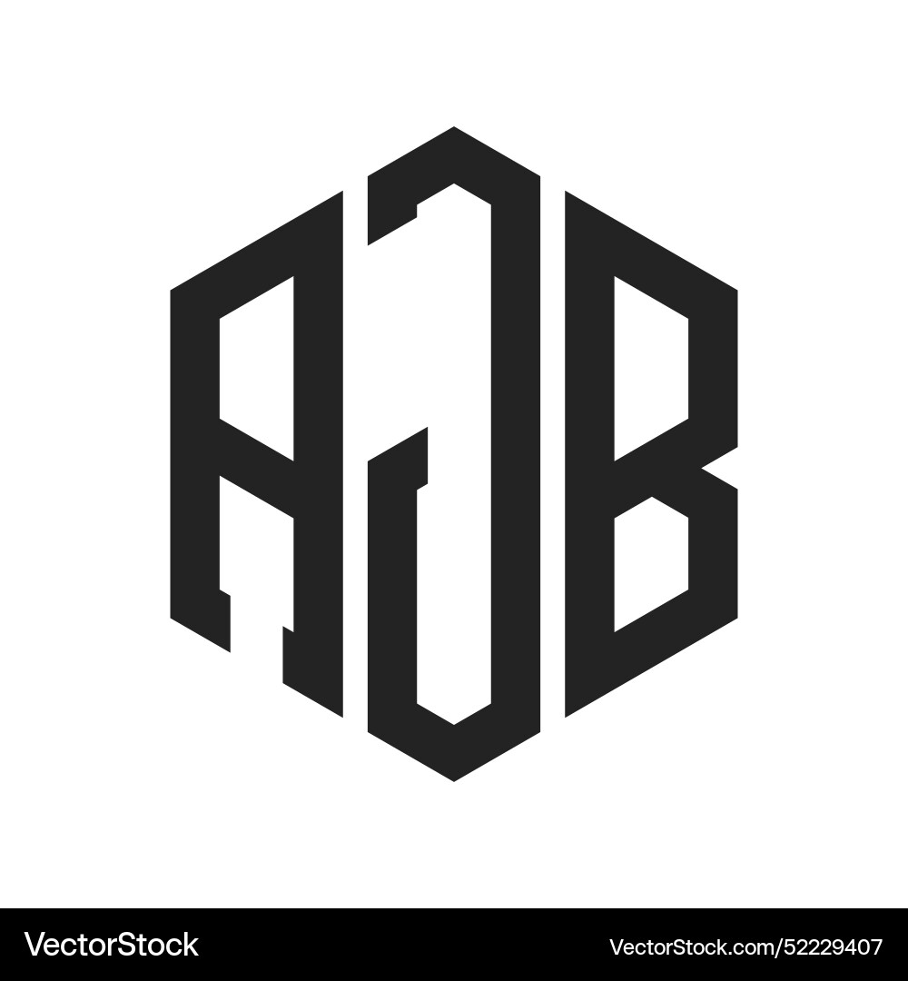 Ajb logo design initial letter monogram Royalty Free Vector