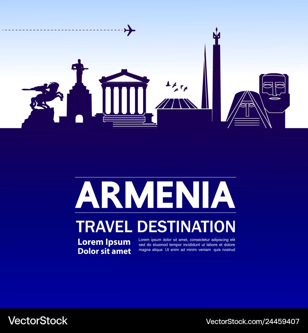 Armenia travel destination Royalty Free Vector Image