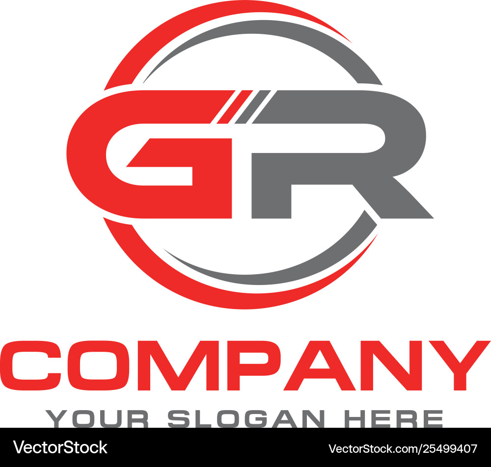 Gr logo Royalty Free Vector Image - VectorStock