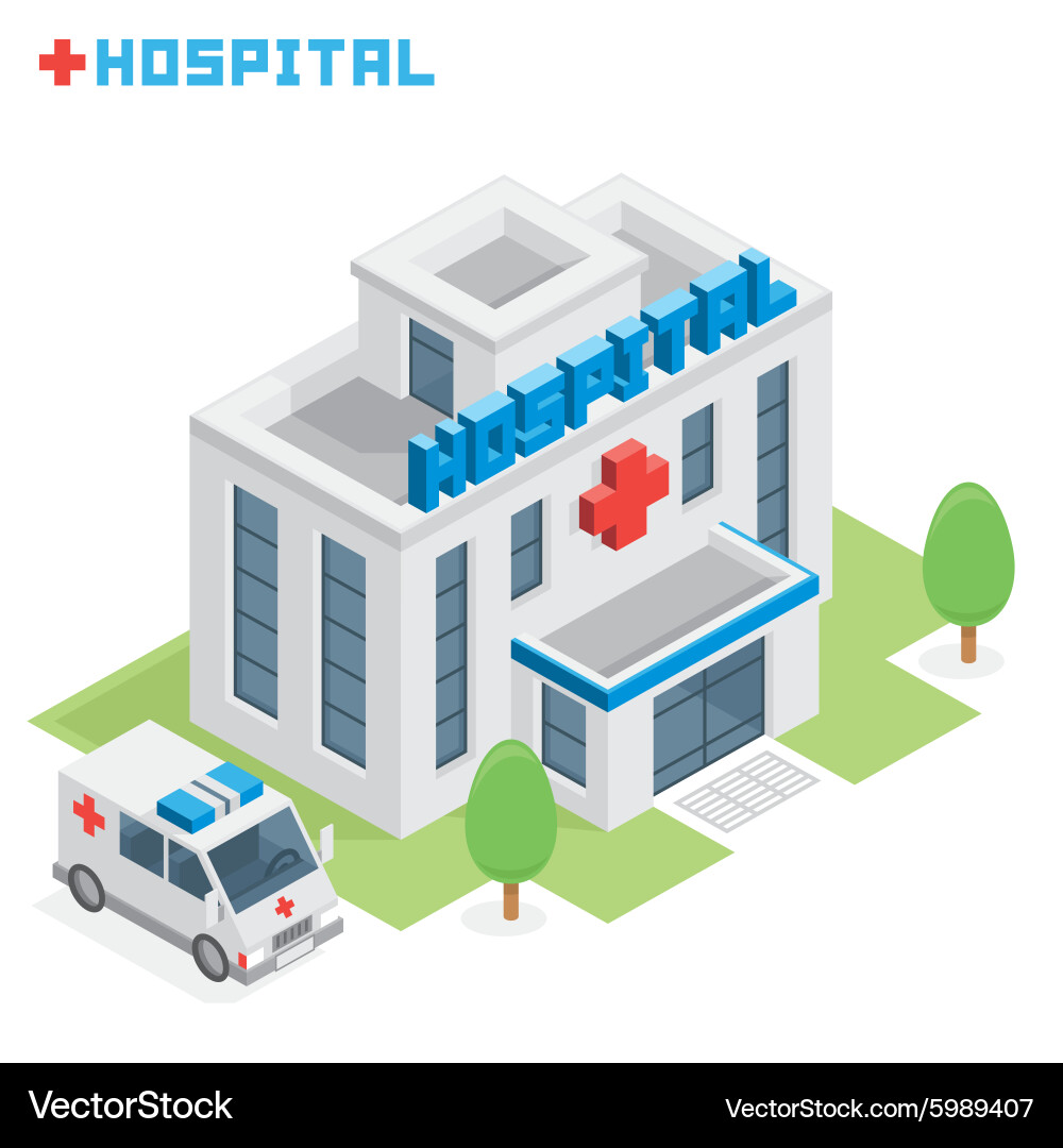 Hospital Isometric Small Vector Images (over 100)