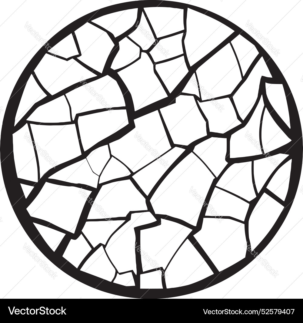 Linebreak hand drawn crack icon inkfracture Vector Image