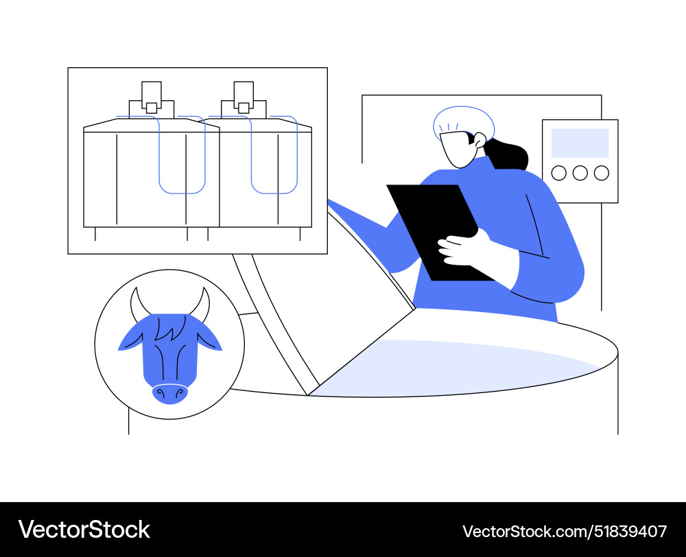 Milk pasteurization abstract concept Royalty Free Vector