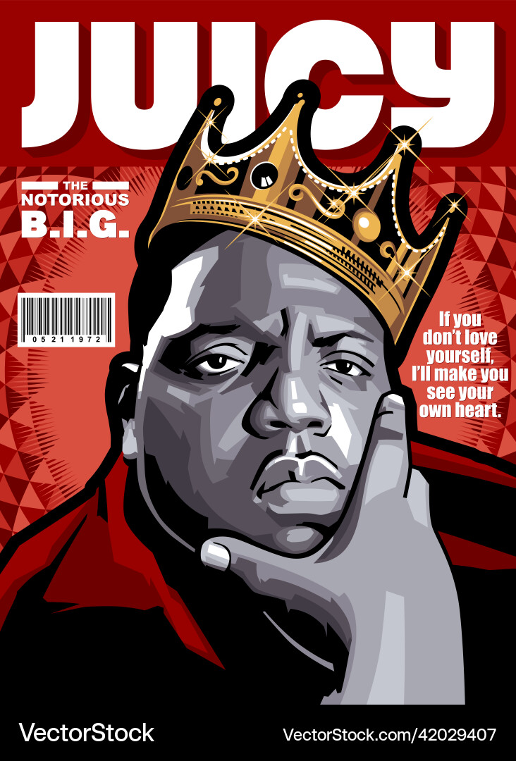 Notorious big Royalty Free Vector Image - VectorStock