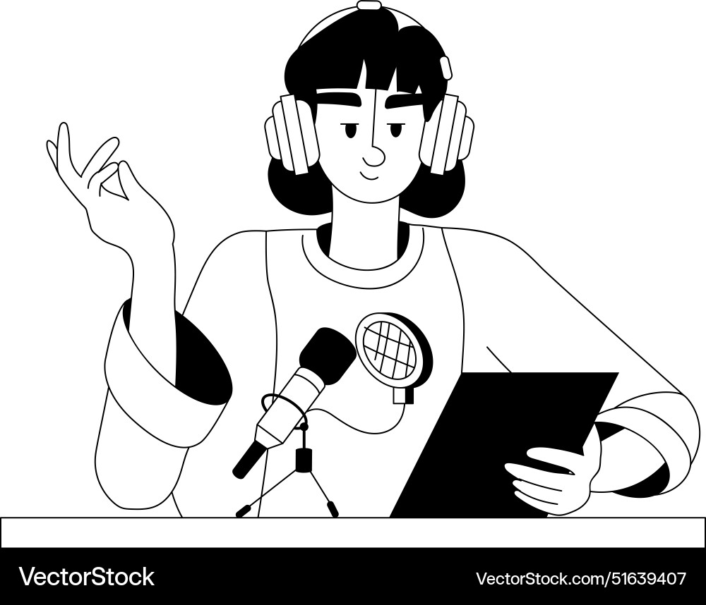 Show host Royalty Free Vector Image - VectorStock