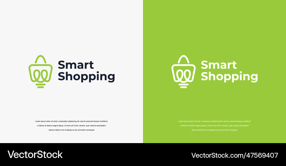 Smart store logo design idea Royalty Free Vector Image