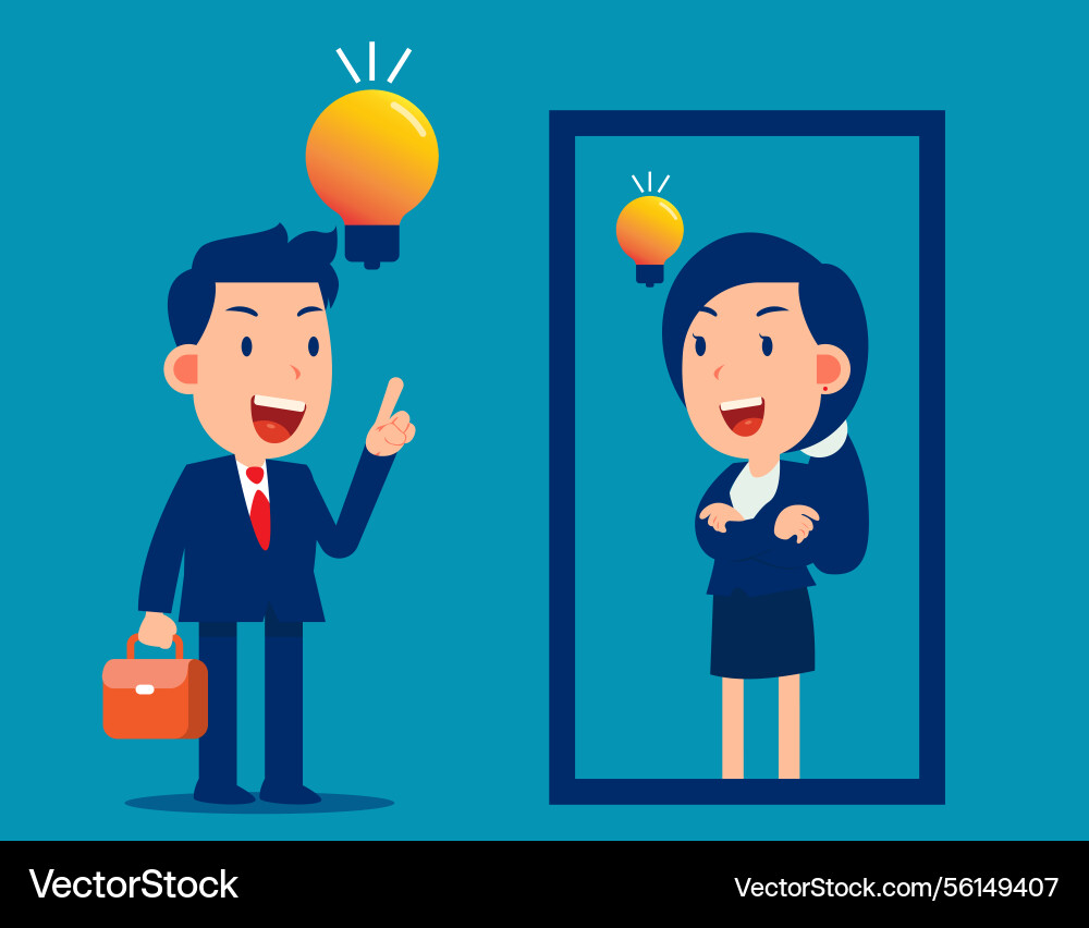 Thinking inside and outside the box Royalty Free Vector