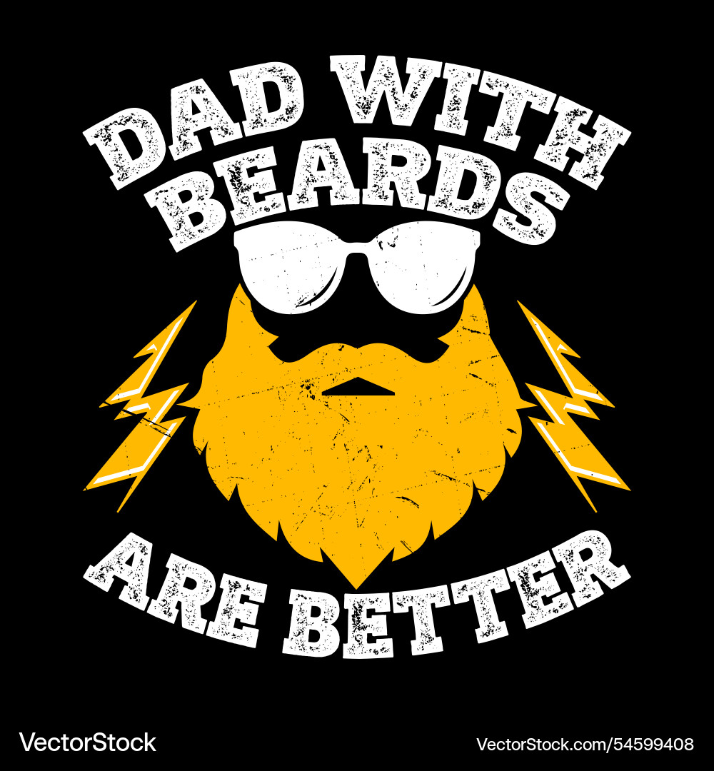Beard lover funny vintage beard t-shirt design Vector Image