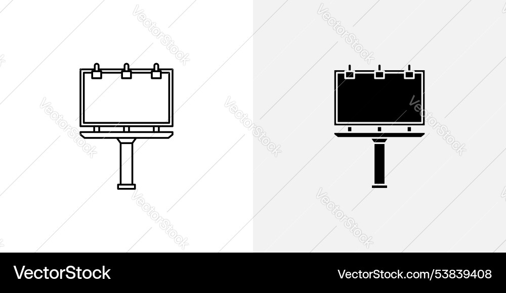 Billboard icon set Royalty Free Vector Image - VectorStock