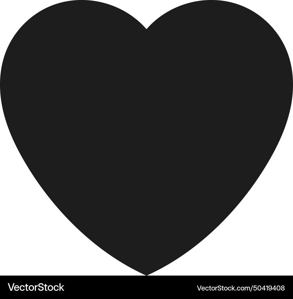 Black heart icon image Royalty Free Vector Image