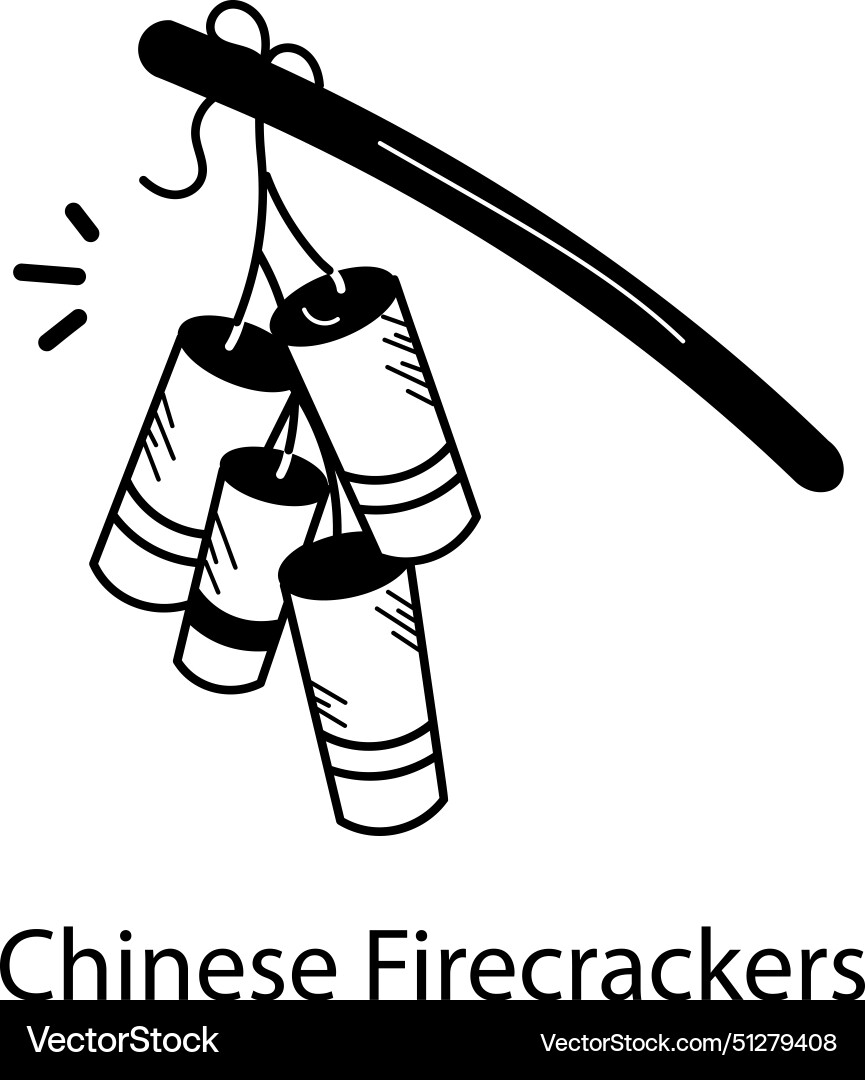 Chinese firecrackers Royalty Free Vector Image